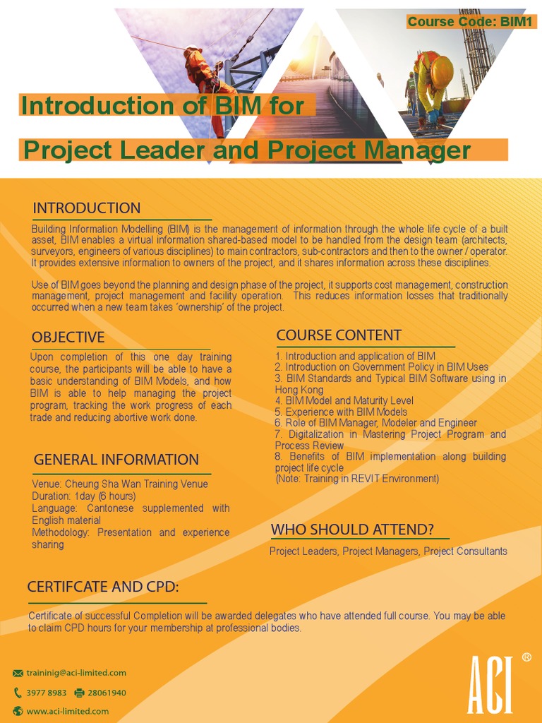 ACI - Introduction of BIM For Project Leader and Project Manager | PDF ...