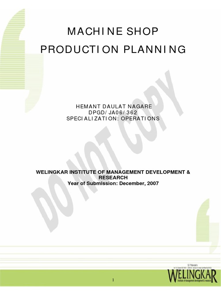 Production Planning and Control | PDF | Inventory | Operations Management