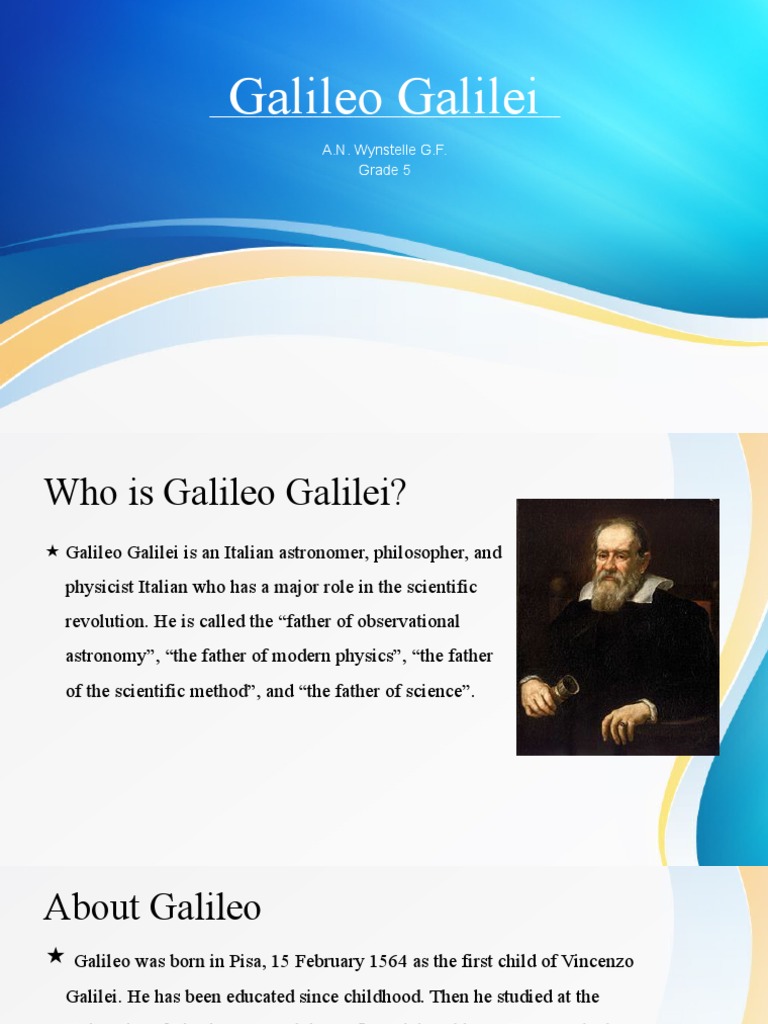 Galileo Galilei: - A.N. Wynstelle G.F. Grade 5 | PDF | Galileo Galilei ...