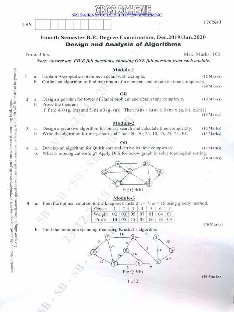 Design and Analysis of Algorithms | PDF