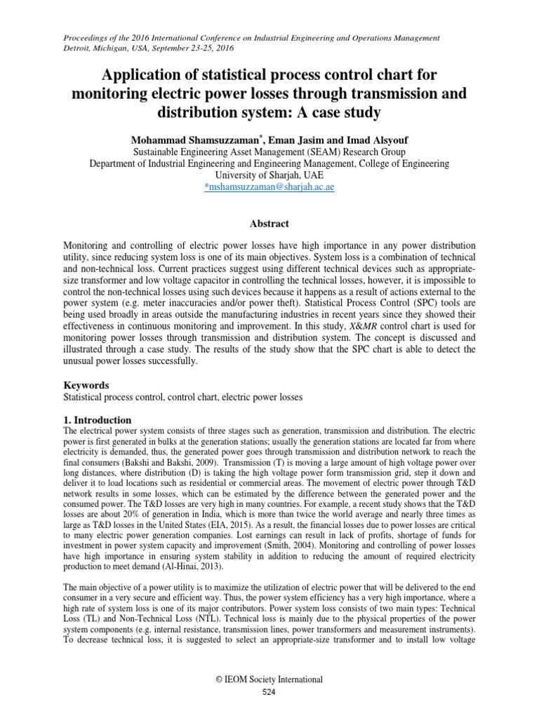 Application of Statistical Process Control Chart For Monitoring ...