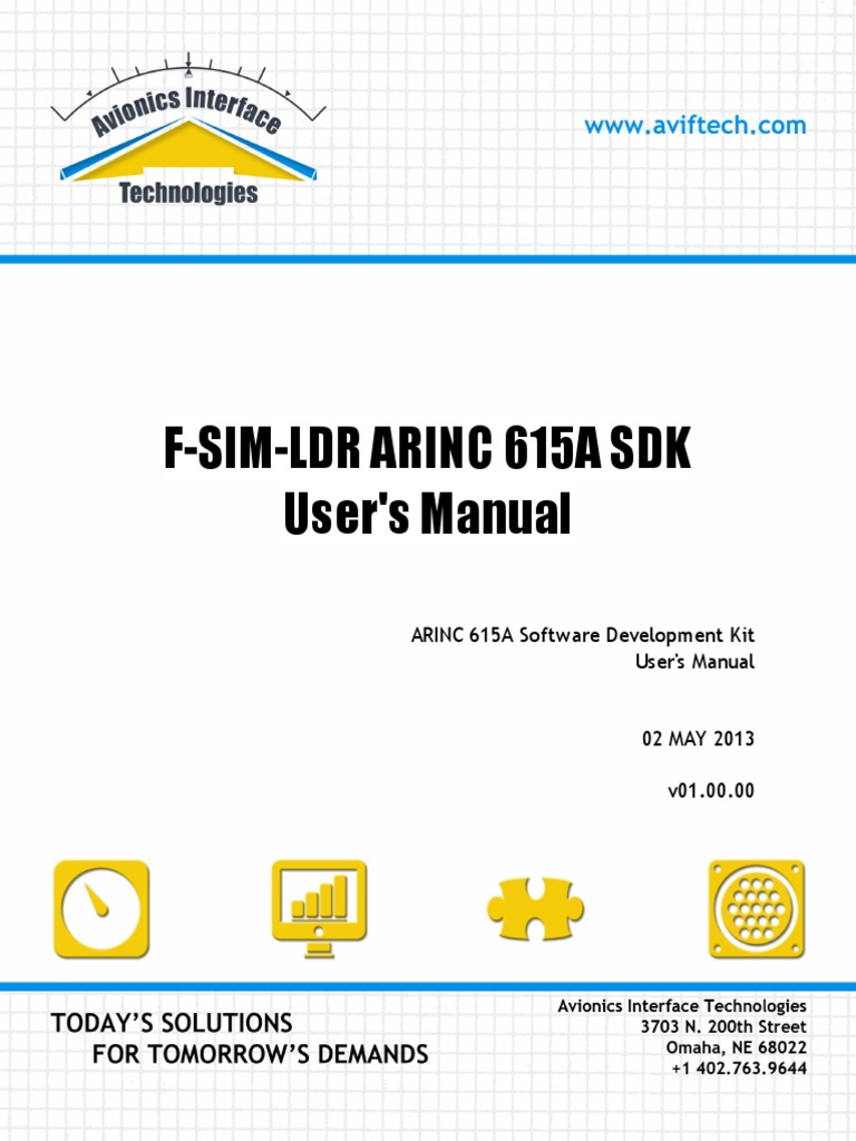 F-Sim-Ldr Arinc 615A SDK User's Manual | PDF | Command Line Interface | Installation (Computer ...