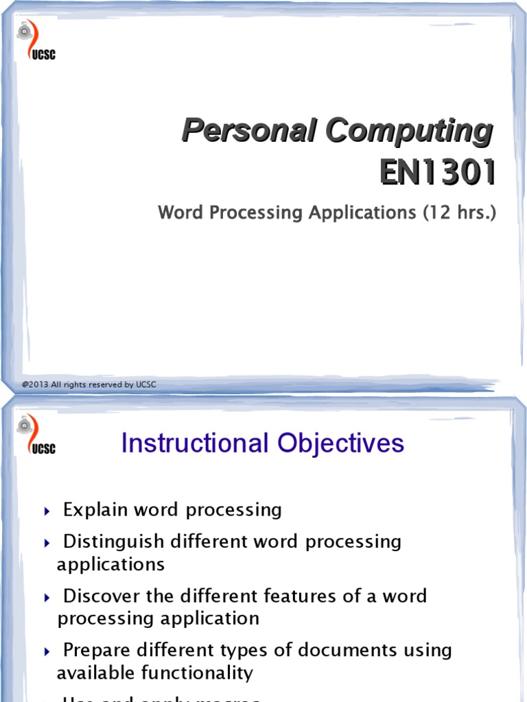 Word Processing Teachers Note Section 2 Part I | Download Free PDF ...