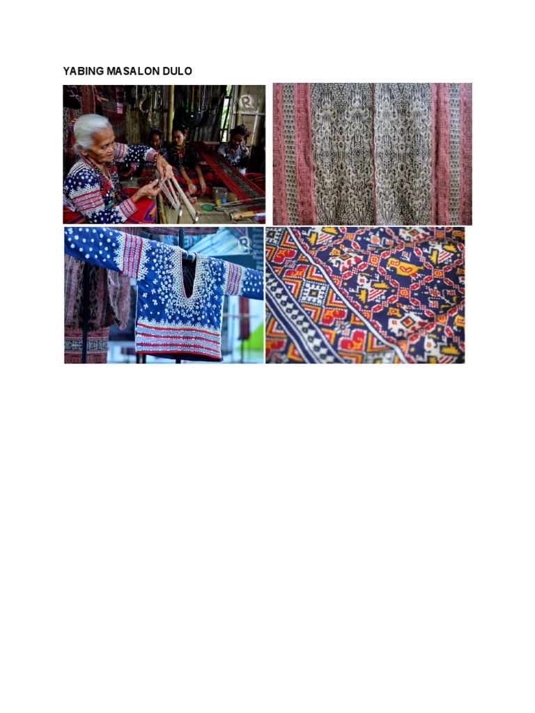 Yabing Masalon Dulo | PDF | Weaving | Textiles