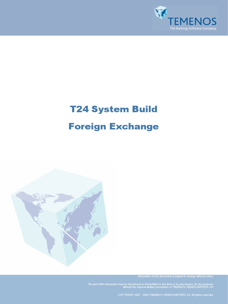 T24 System Build - FX V1 0 | PDF | Foreign Exchange Market | Swap (Finance)