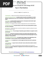 Summary Notes - Topic 6 Plant Nutrition - CIE Biology IGCSE | PDF ...