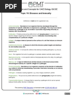 Summary Notes - Topic 10 Diseases and Immunity - CAIE Biology IGCSE ...