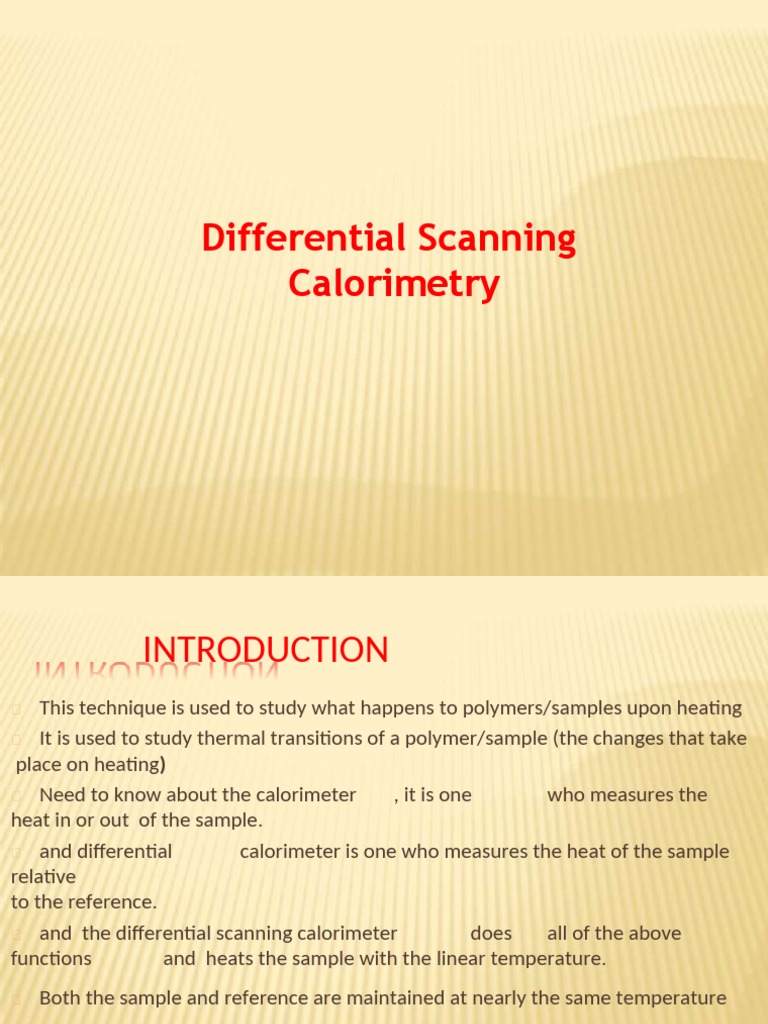 Differential Scanning Calorimetry | PDF | Differential Scanning ...