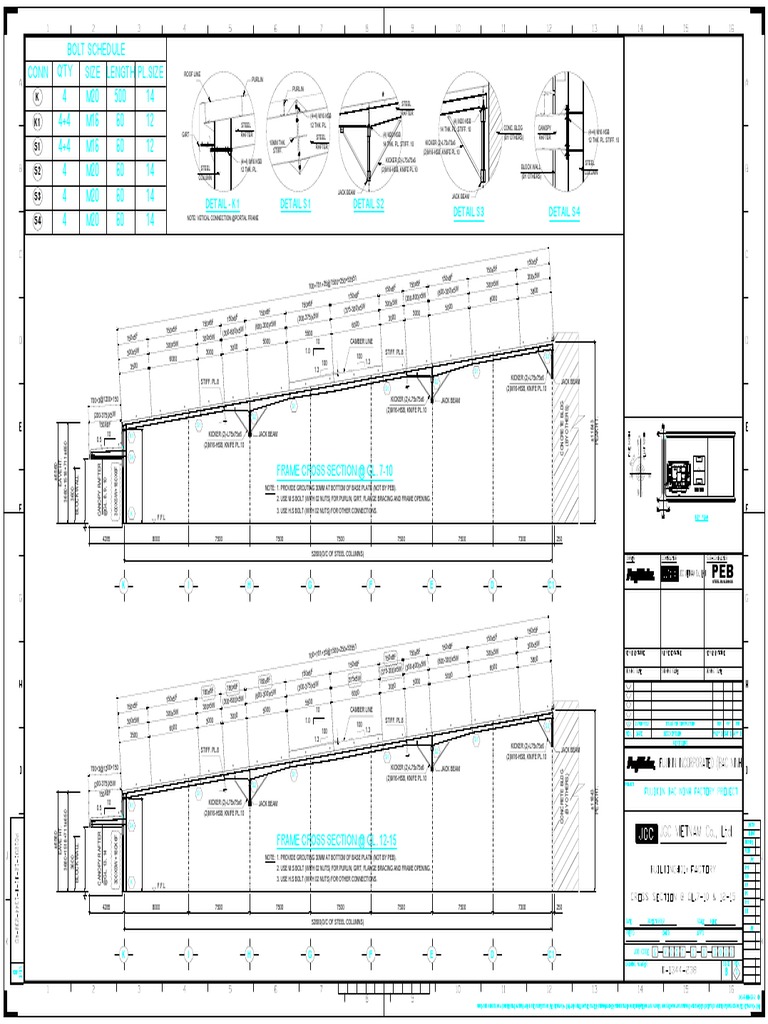 Bolt Schedule Q'Ty Size Length PL - Size Conn 4 M20 14 500 4+4 M16 12 ...