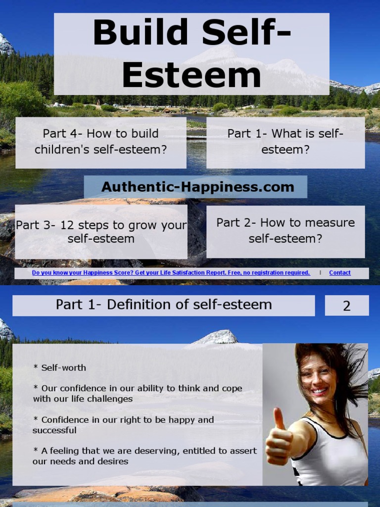 Build Self Esteem | PDF | Self Esteem | Mental Health
