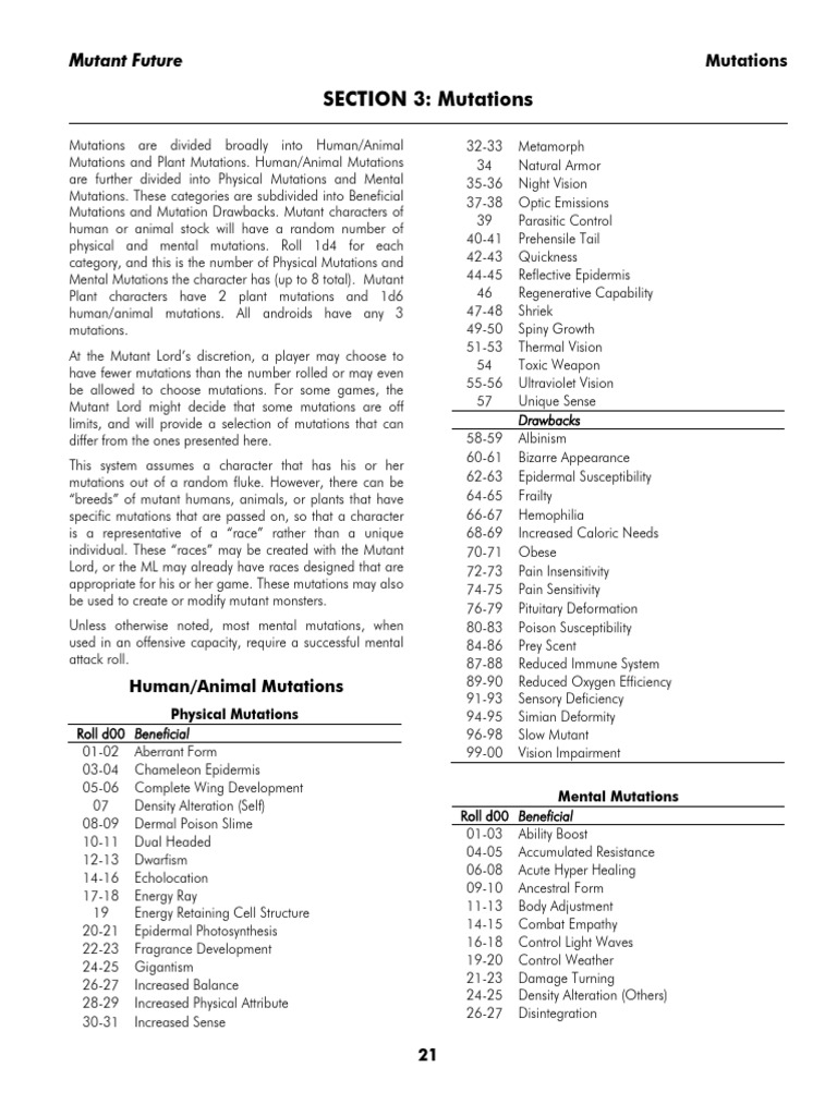 A Comprehensive Guide to Mutant Powers and Attributes in a Post ...