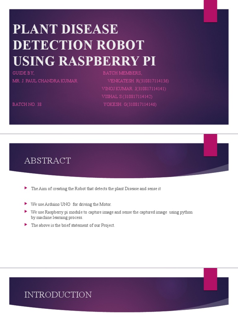 Plant Disease Detection Robot Using Raspberry Pi: A Guide to Creating a ...