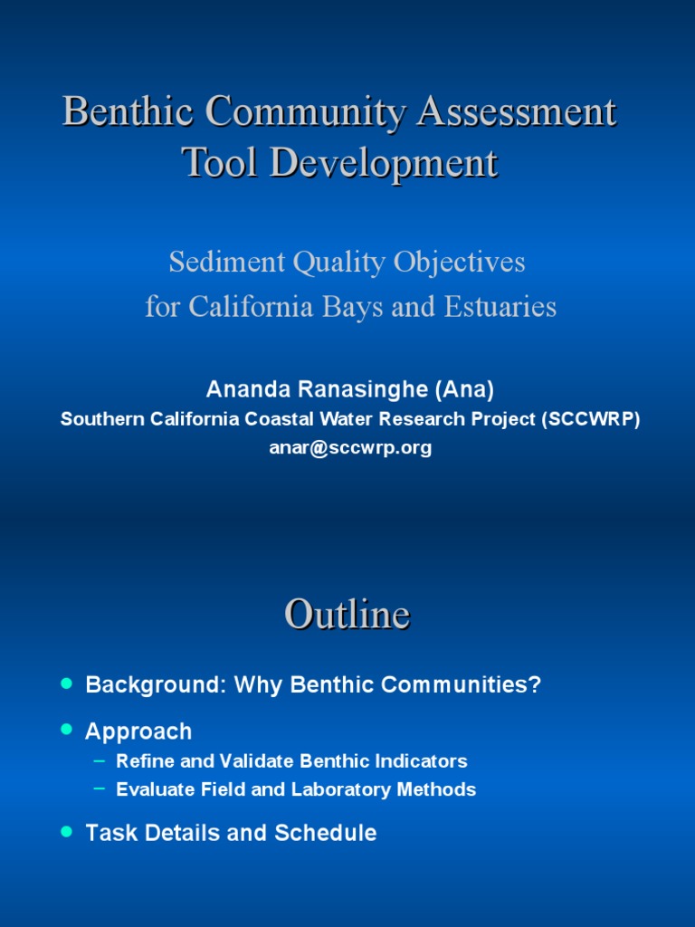 Benthic Community Assessment Tool Development | PDF | Benthic Zone ...