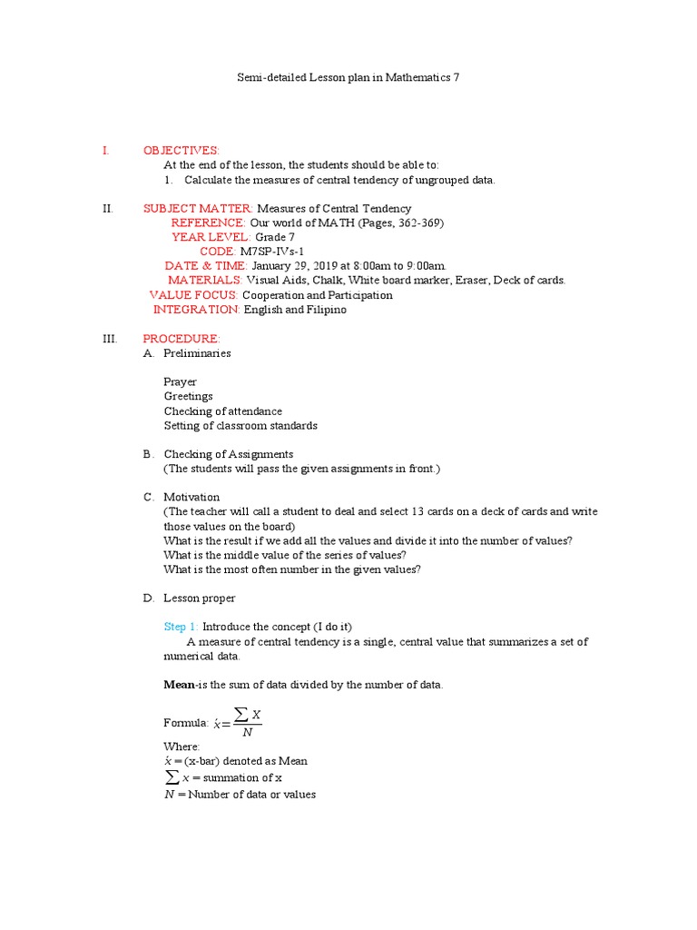 LP Demo Deped | PDF | Summation | Mean