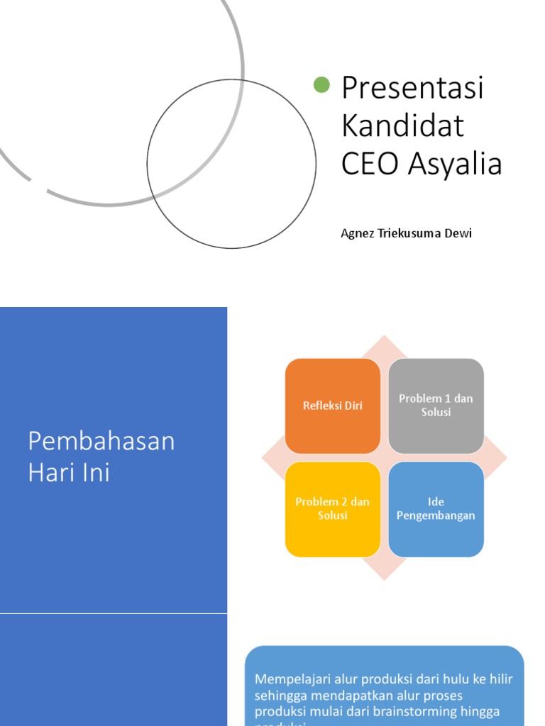 Presentasi Kandidat CEO - Agnez | PDF