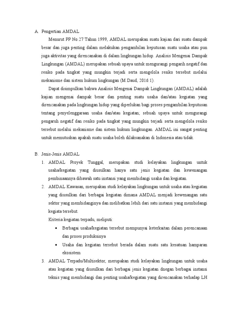 Tujuan dan Fungsi AMDAL dalam Lingkungan | PDF | Sains & Matematika