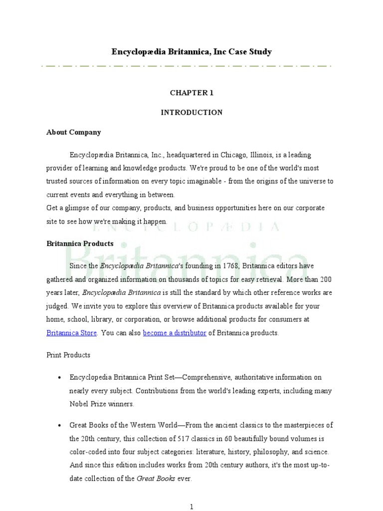 EB | PDF | Encyclopædia Britannica | Strategic Management