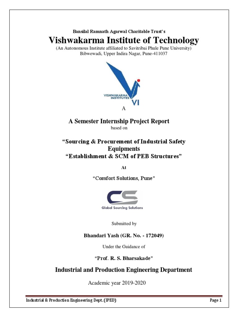 Yash Bhandari - Final Report | PDF | Supply Chain Management | Tariff