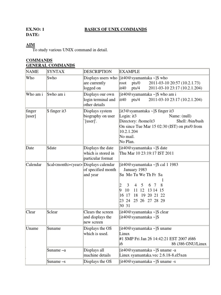 Final Os Lab Manual | PDF | Shell (Computing) | Computer Program