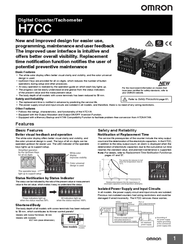 m094 h7cc Digital Counter Tachometer Datasheet en | Download Free PDF ...