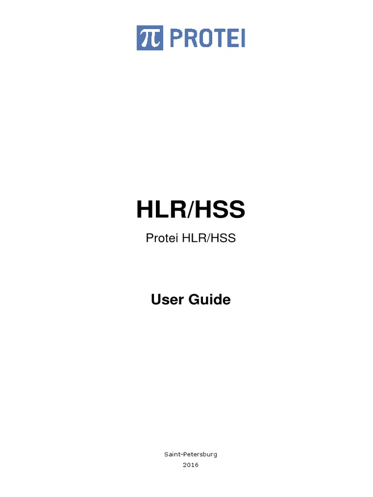 HLR HSS - User Guide en | PDF | Ip Multimedia Subsystem | Networks