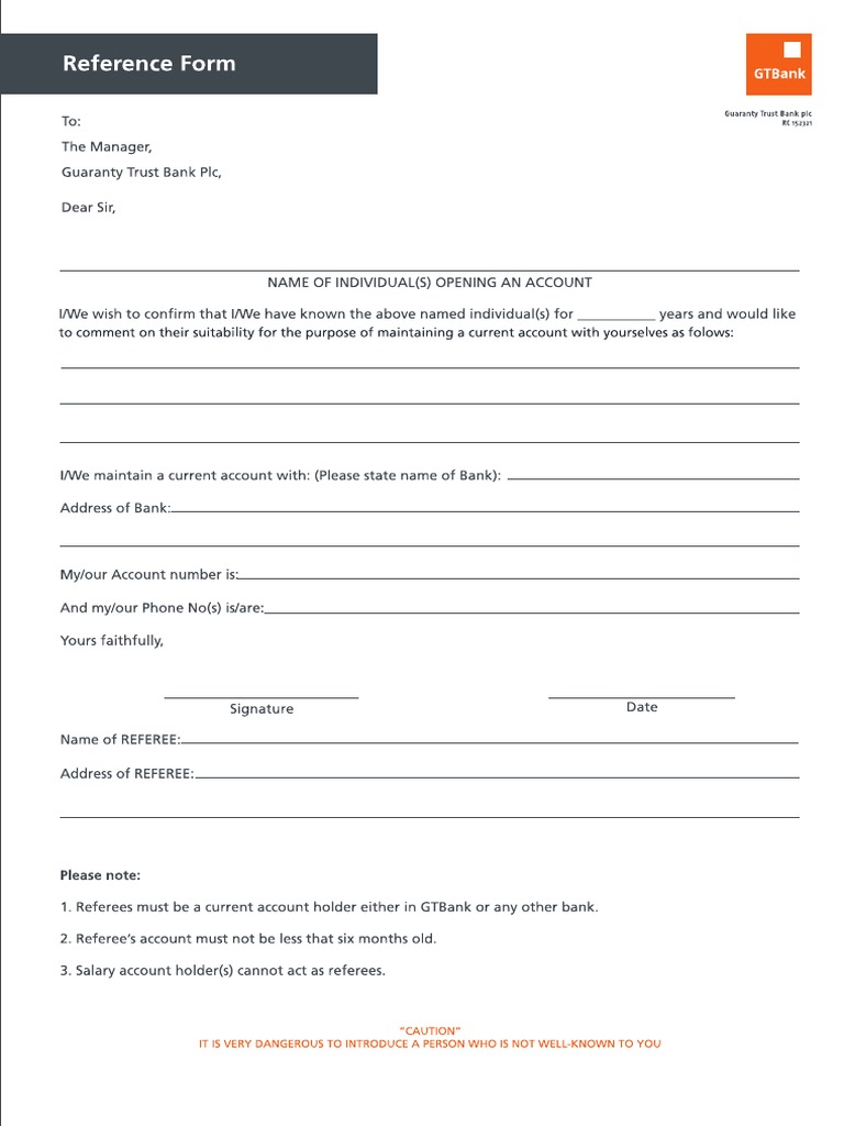 Reference Form | PDF