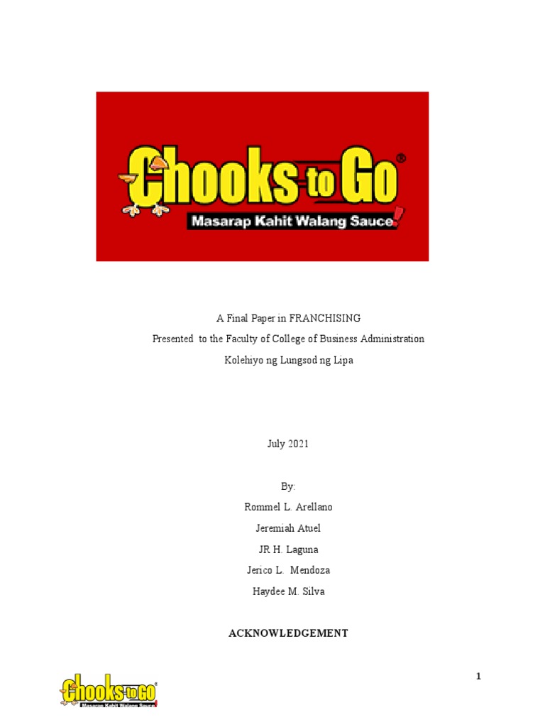 Franchising Final Paper 2021 | PDF