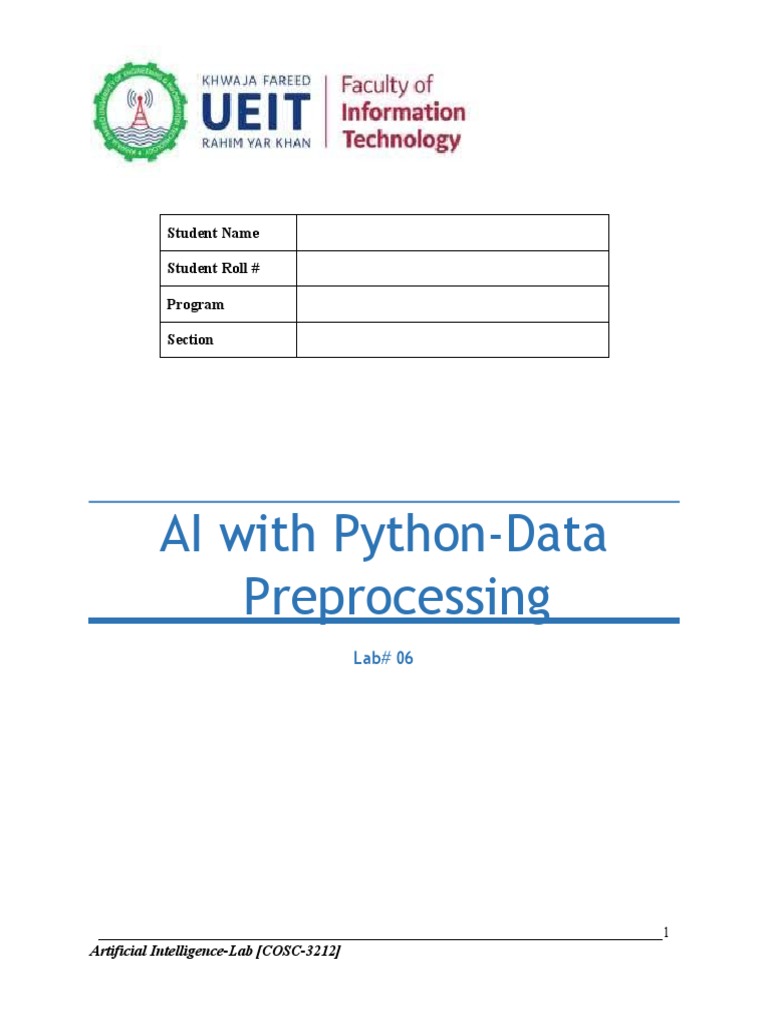 Lab 06 | PDF | Machine Learning | Computer Programming