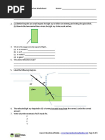 Lens Ray Diagram Practice Worksheet | PDF