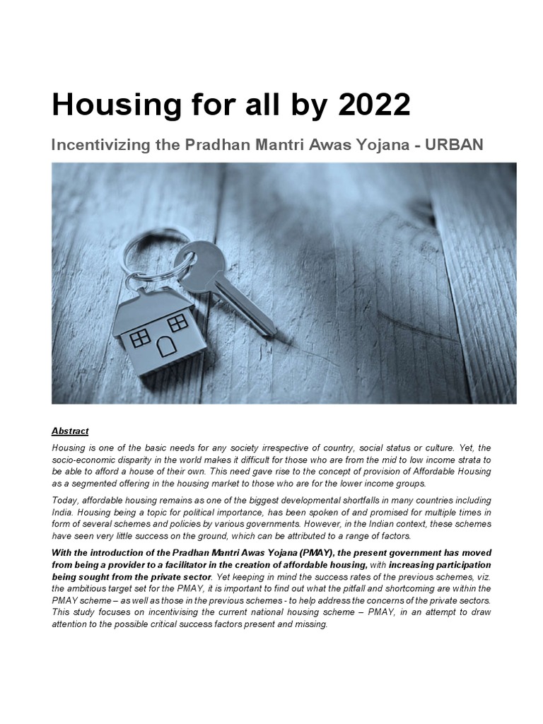 ALP Report Incentivizing PMAY | PDF | Housing | Economies
