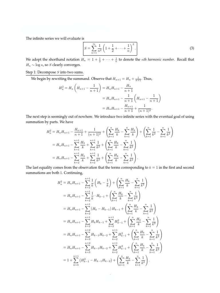 Infinite Series - Solution | PDF | Series (Mathematics) | Summation