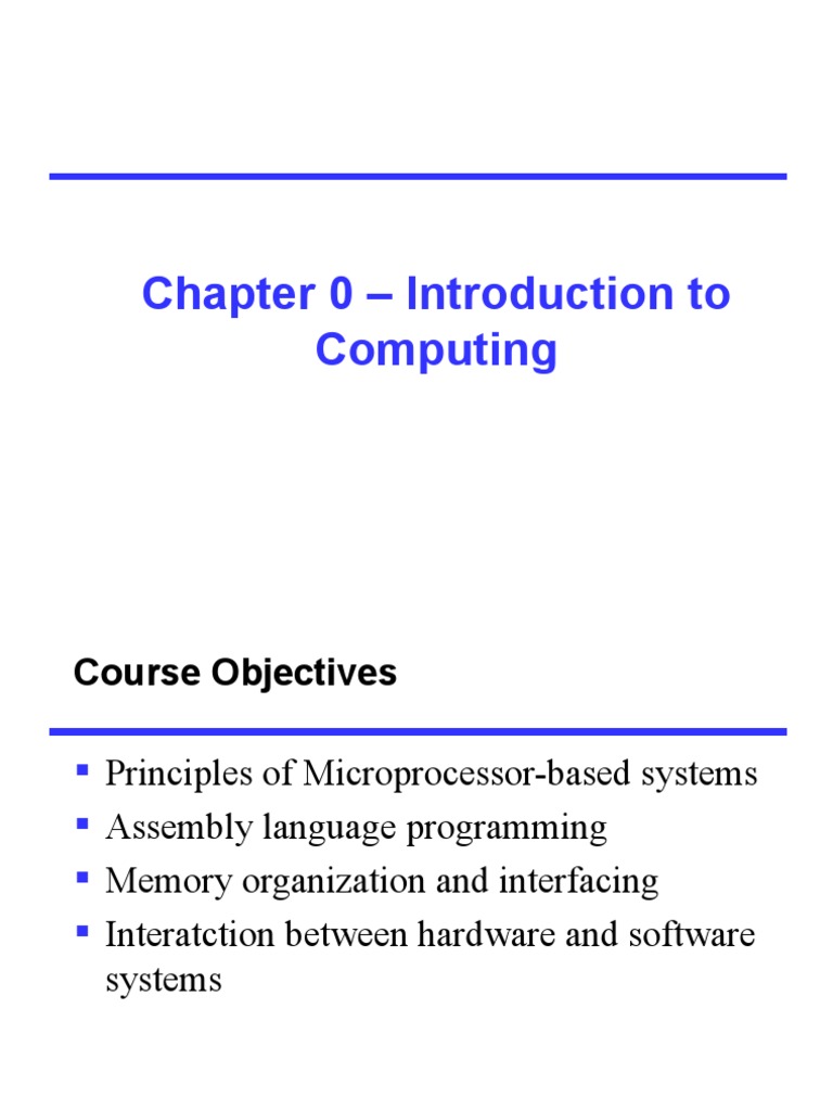 Chapter 0 - Introduction To Computing | PDF | Computer Hardware ...