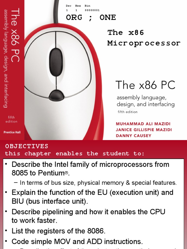 Org One: The x86 Microprocessor | PDF | Assembly Language | Bios