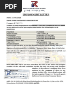 UAE Offer Letter Template | PDF | Travel Visa | Passport