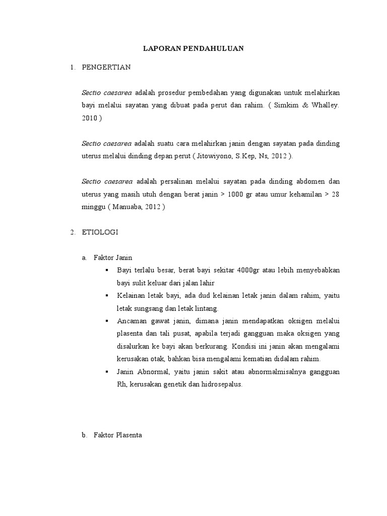 LP Ibu Bersalin Panggul Sempit - Dela Meika | PDF