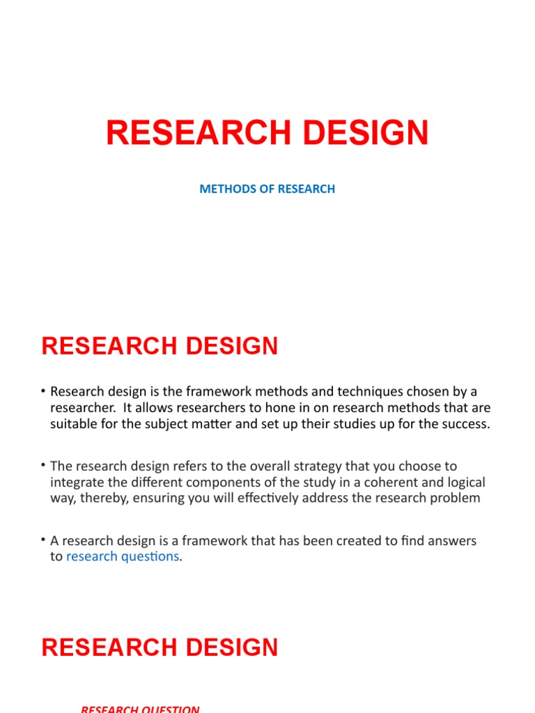 Research Design | PDF | Research Design | Qualitative Research