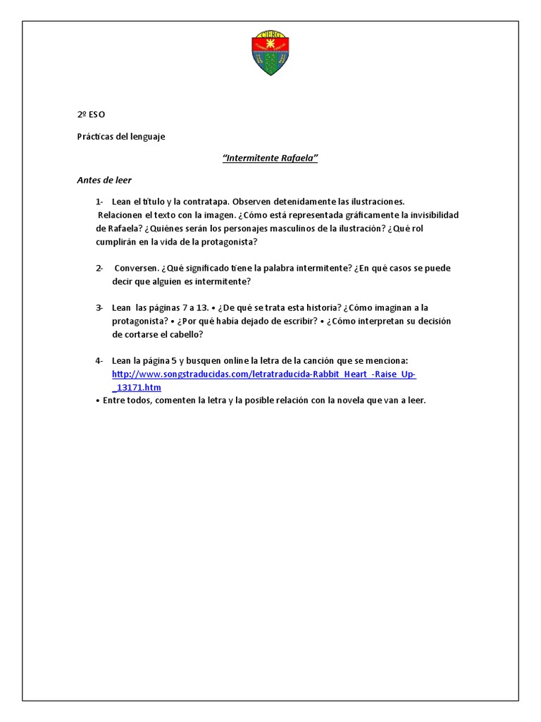 Intermitente Rafaela. Parte 1 | PDF