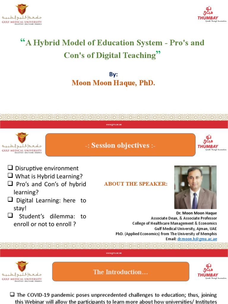 Hybrid Model of Education - DRMMH | PDF | Educational Technology | Learning