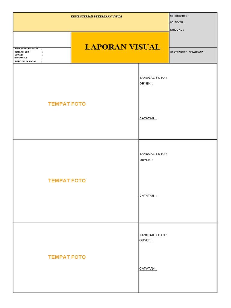 Laporan Kegiatan Konstruksi Mingguan dan Dokumentasi Foto Proyek | PDF