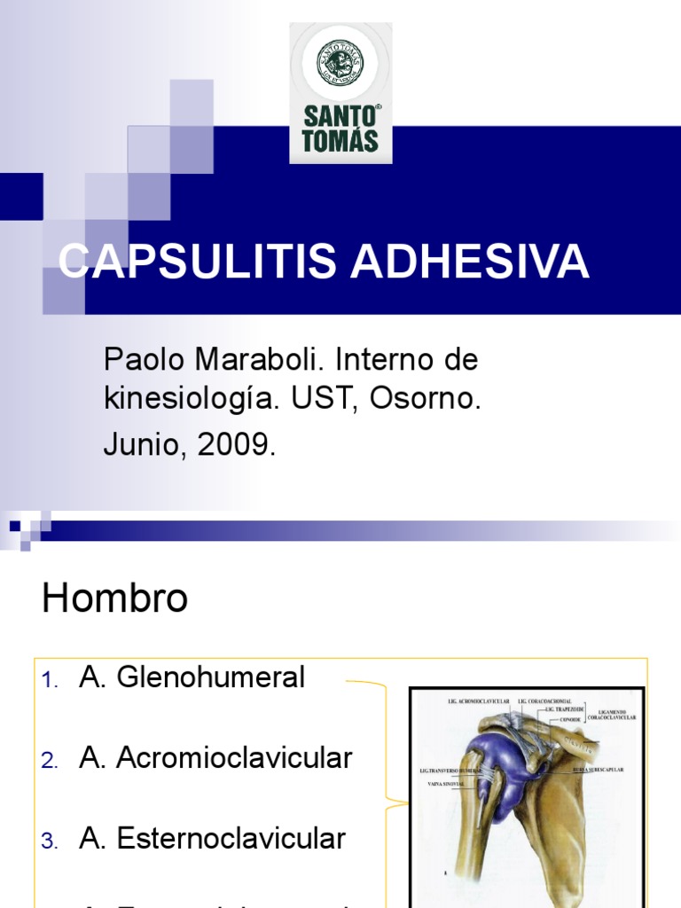 Capsulitis Adhesiva | PDF | Hombro | Articulación