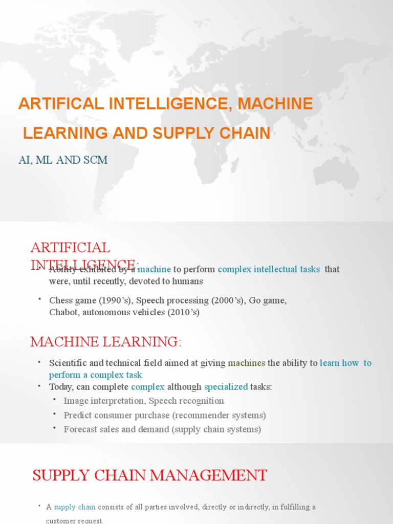 Artifical Intelligence, Machine Learning and Supply Chain: Ai, ML and ...