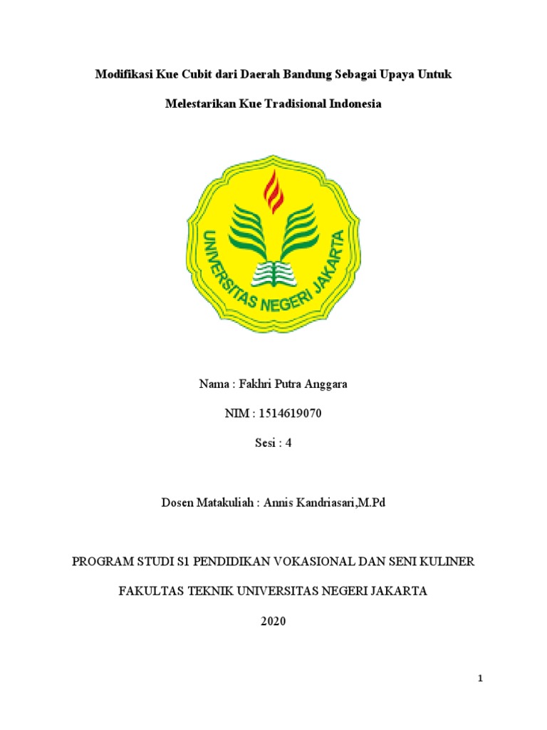 Modifikasi Kue Cubit Bandung Tradisional | PDF