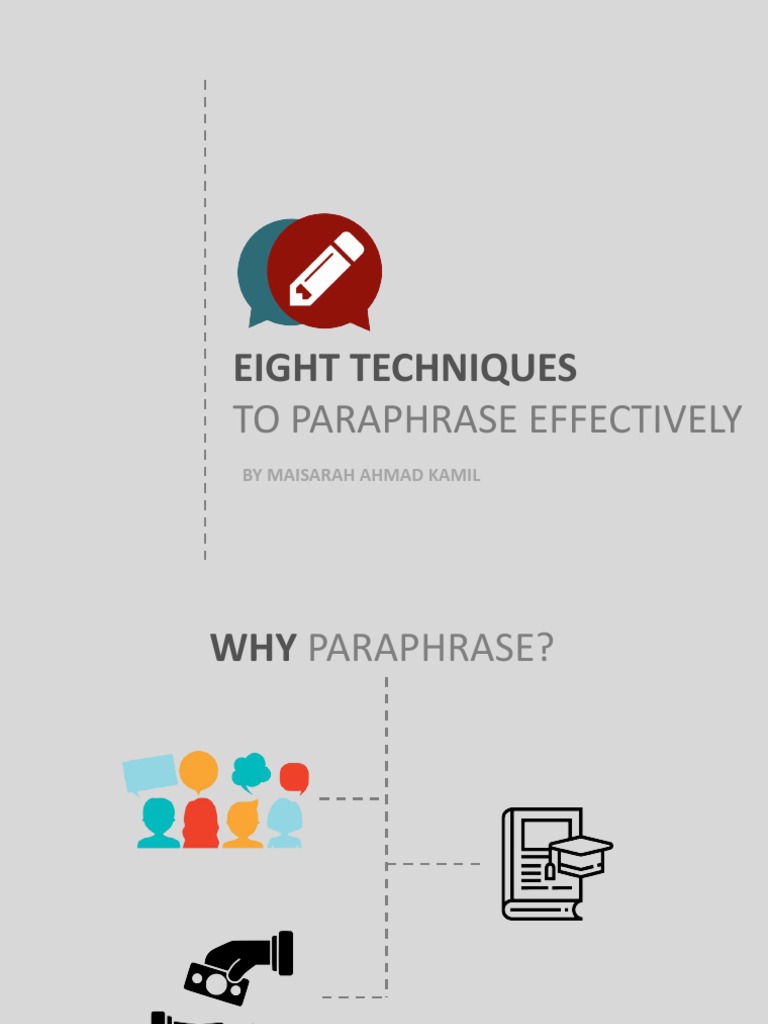 Eight Effective Paraphrasing Techniques | PDF | Adverb | Adjective