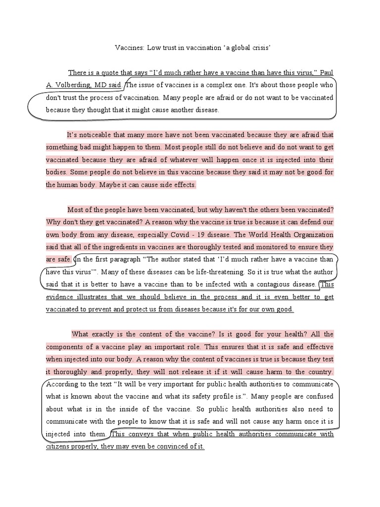 Argumentative Essay | PDF | Vaccination | Vaccines