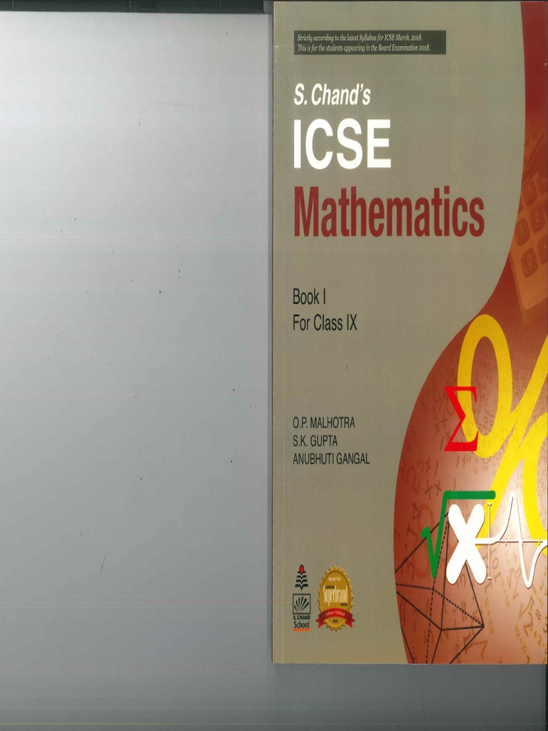 9 Icse Mathematics O.p.malhotra | PDF