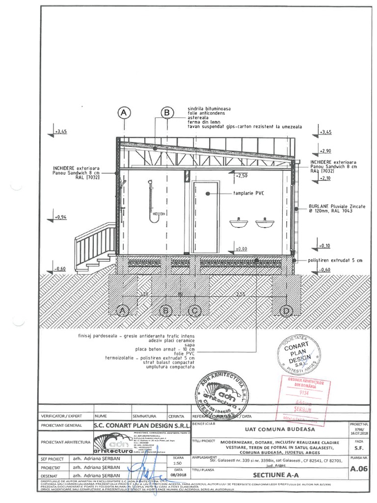 Sectiune Transversala Vestiare | PDF