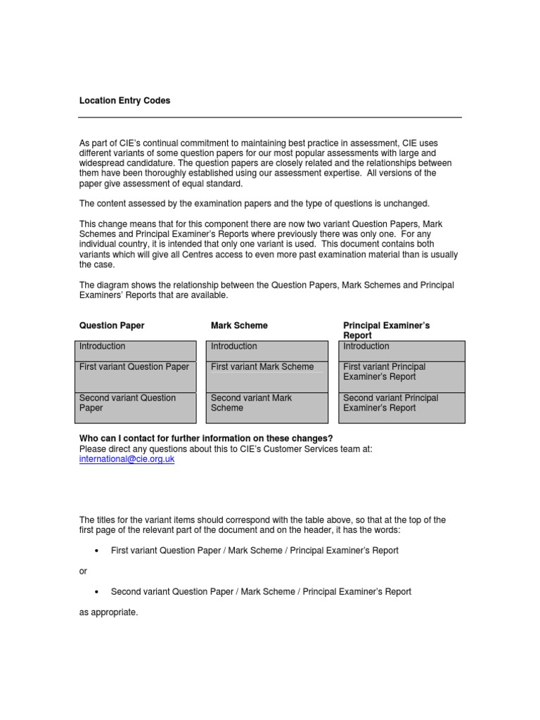 Location Entry Codes | PDF