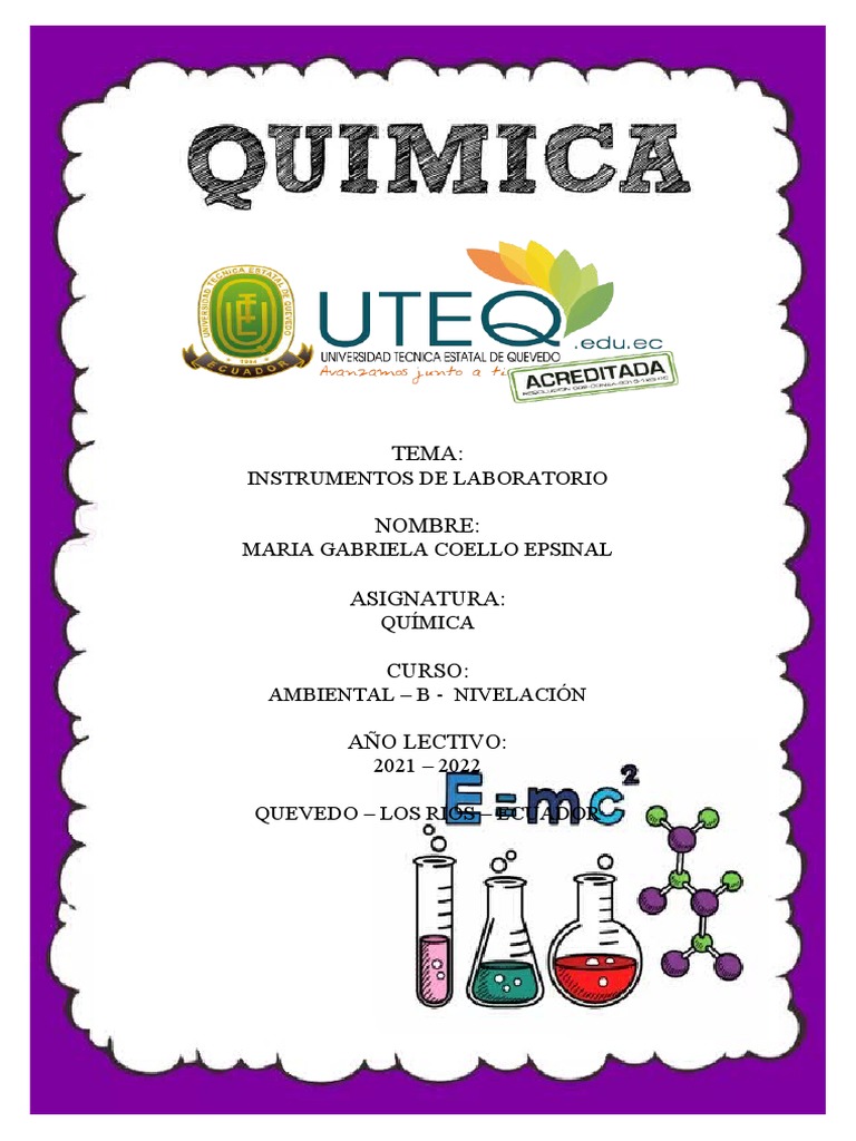 Caratula Quimica Uteq | PDF