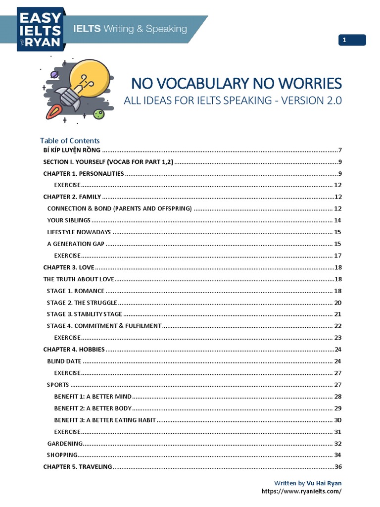 No Vocabulary No Worries: IELTS Guide | PDF