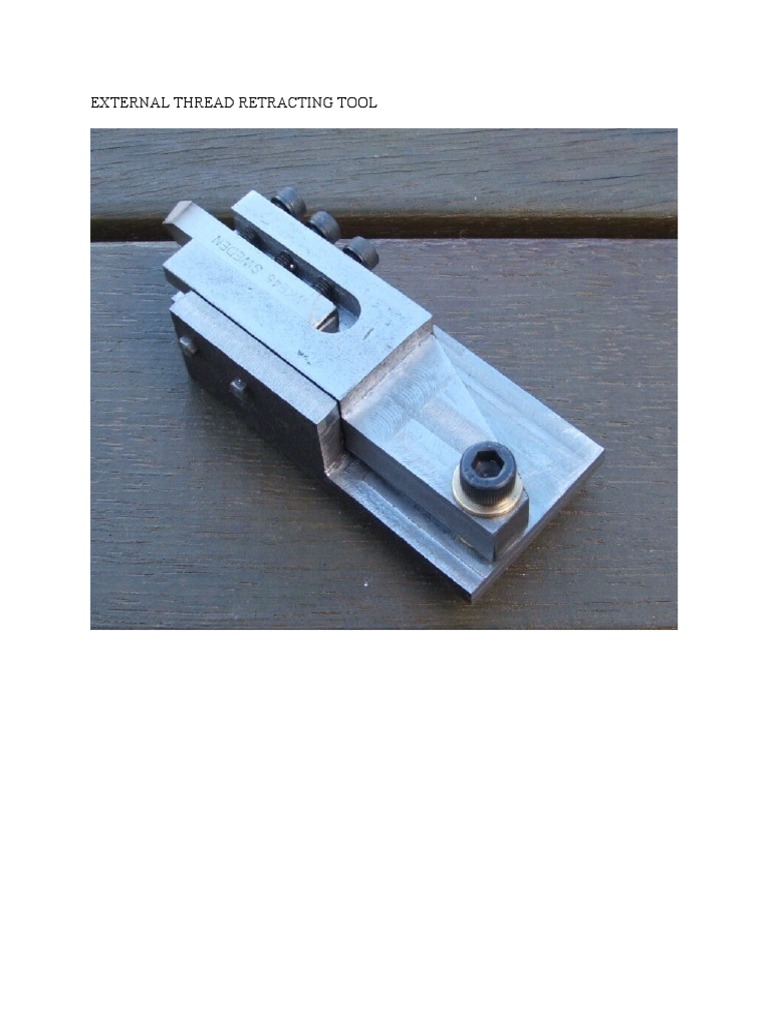 External Thread Retracting Tool | PDF